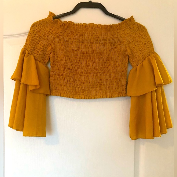 Tops | 510 Yellow Cropped Top | Poshmark